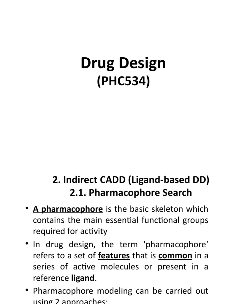 Pharmacophore Modeling in Drug Design | PDF | Root Mean Square | Errors ...
