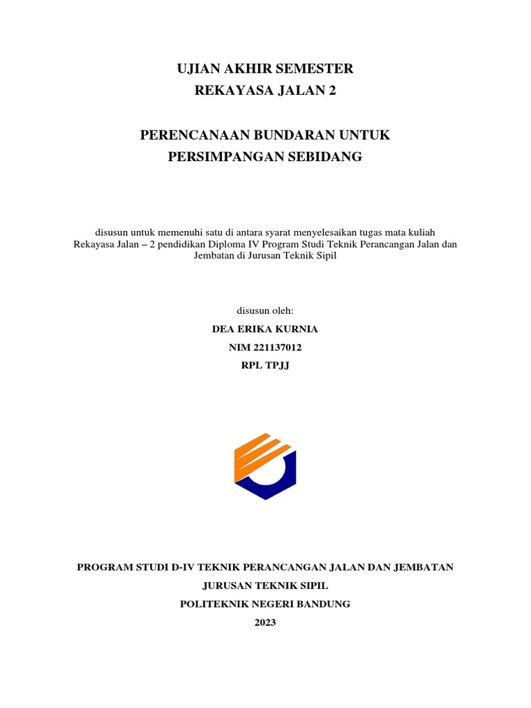 Perencanaan Untuk Persimpangan Sebidang | PDF