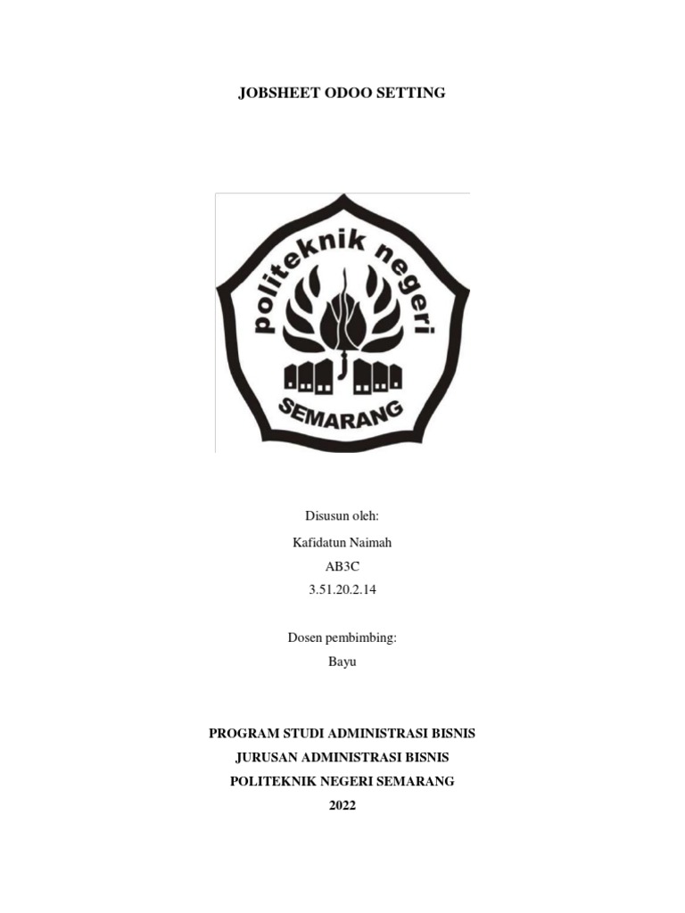 Jobsheet Odoo Setting Kafidatun Naimah | PDF