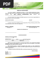 Sample - Deed of Donation and Acceptance | PDF | Document | Private Law