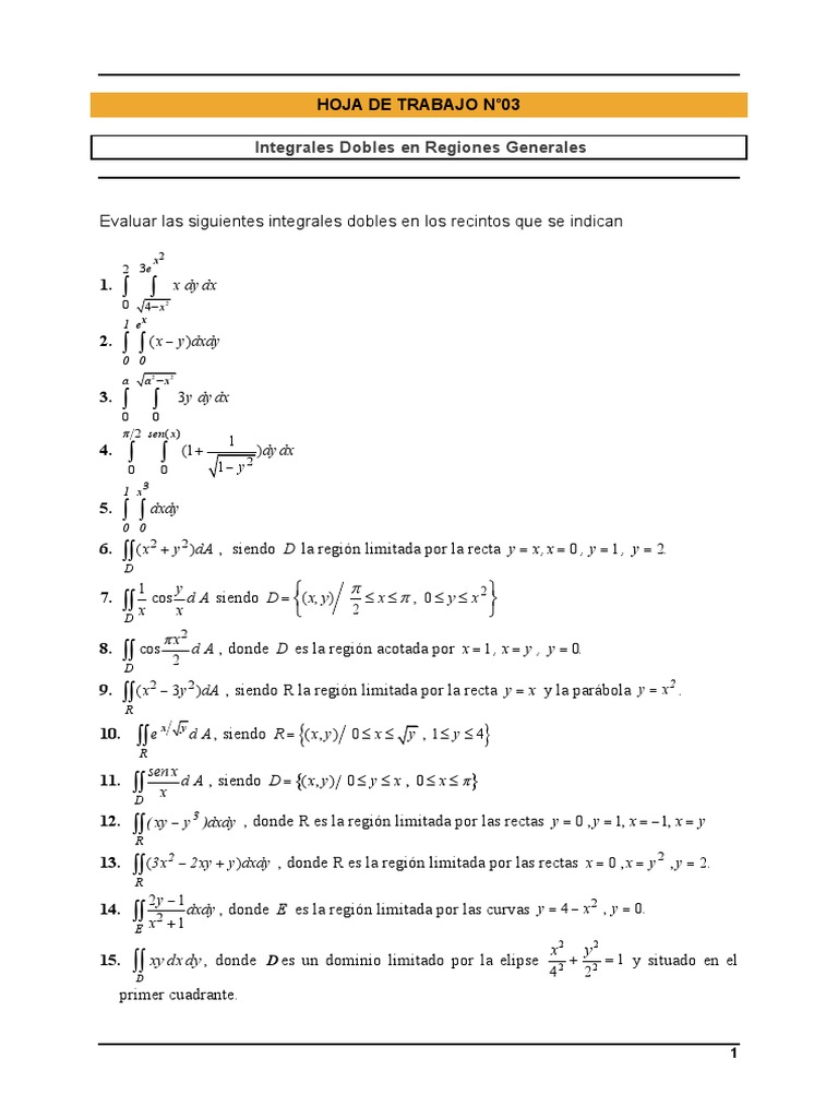ACTIVIDAD 6 INTEGRALES DOBLES_REGIONES GENERALES-1 | PDF