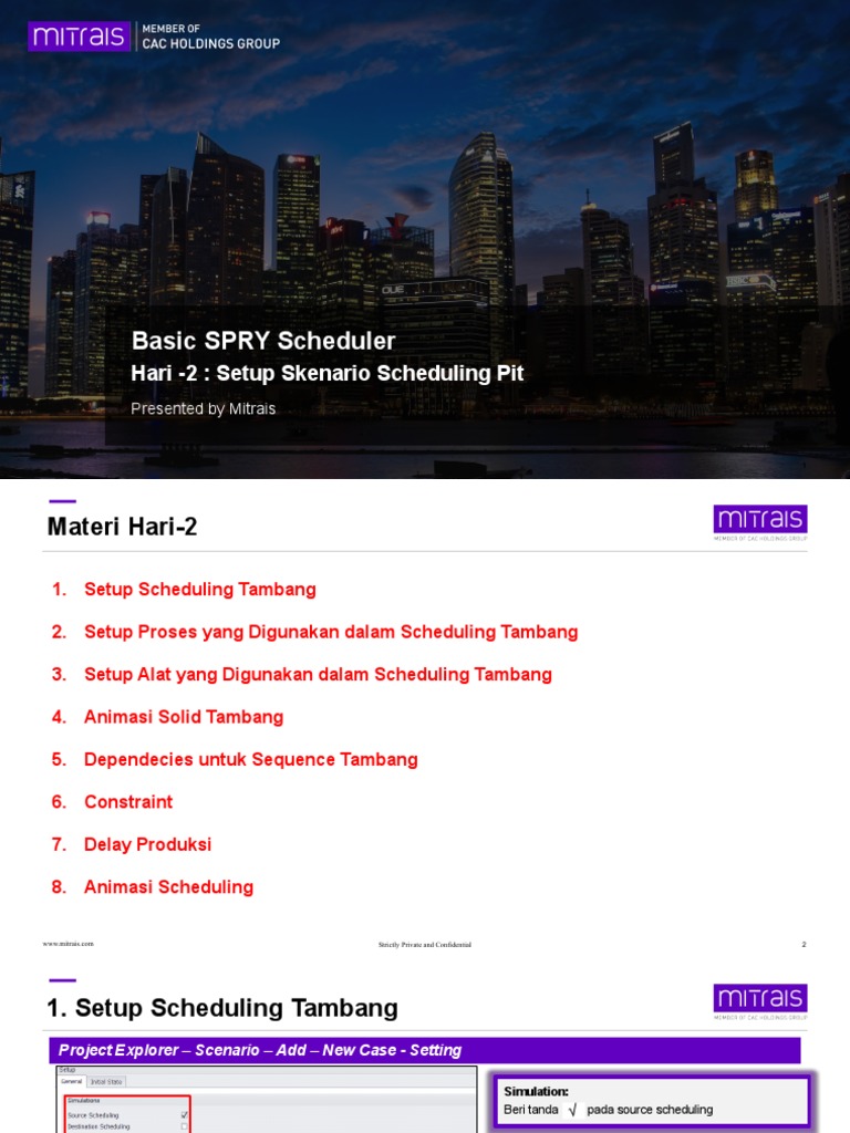 Scheduling Tambang SPRY | PDF