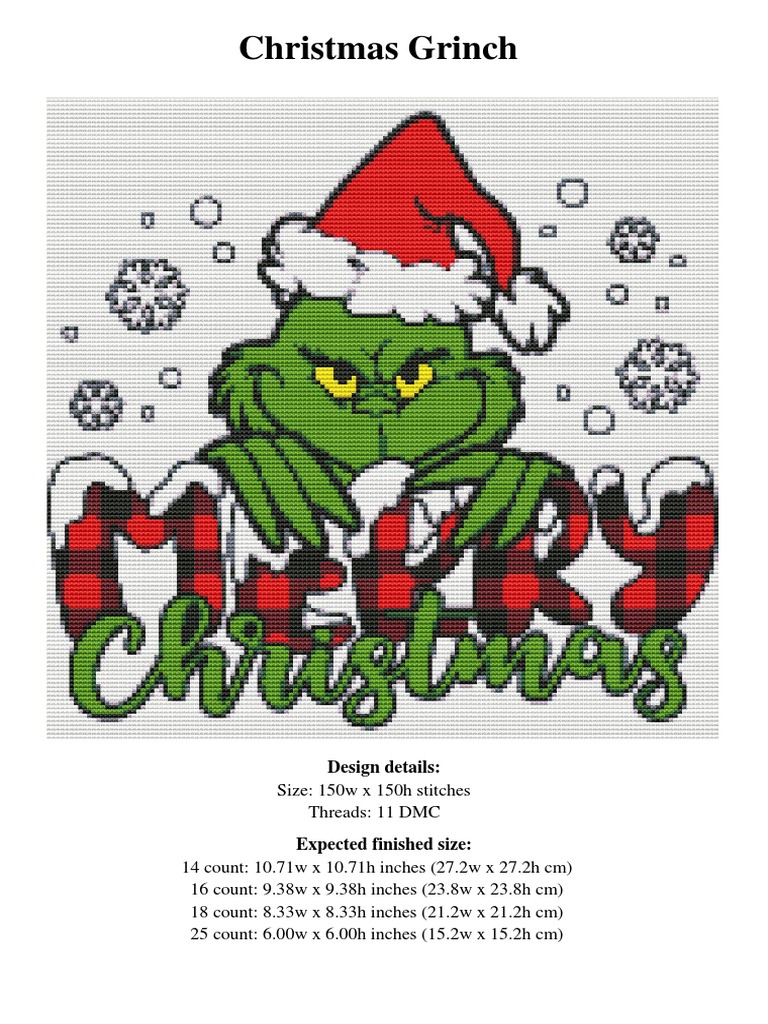 Ch Grinch 589 Color Chart | PDF | Textile Arts | Handicrafts