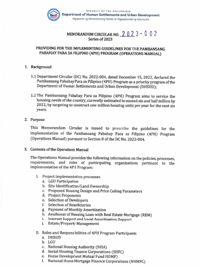 Memorandum Circular No. 2023-002 | PDF