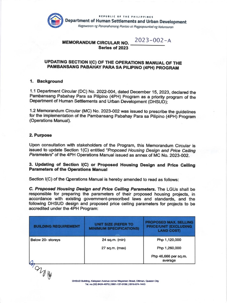Memorandum Circular No. 2023-002-A | PDF