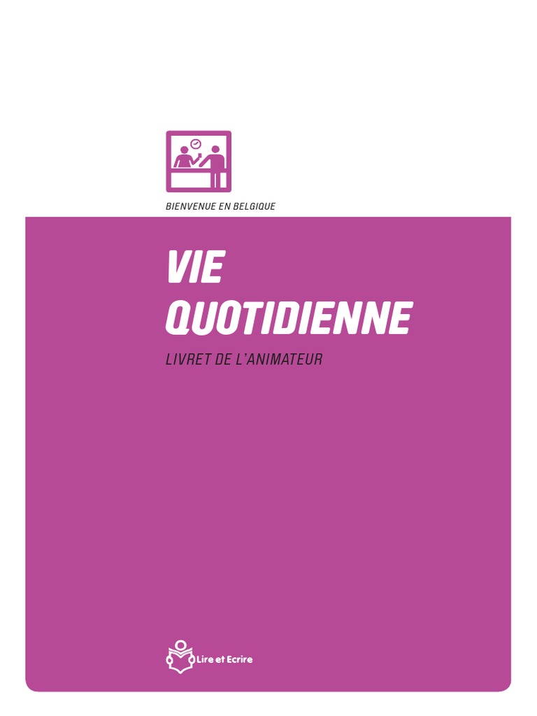 Vie Quotidienne - Livret de L Animateur | PDF | Pédagogie | Banques