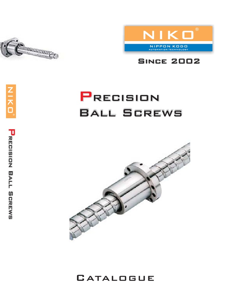 NIKO Ball Screws | PDF | Screw | Machines
