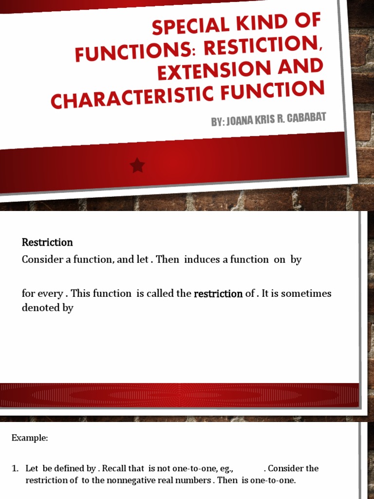 Special Kind of Functions | PDF | Function (Mathematics) | Mathematics