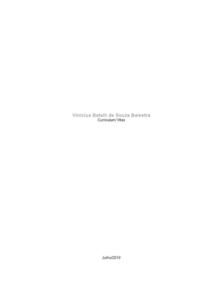 CV, Vinícius | PDF | Brasil | Hannah Arendt