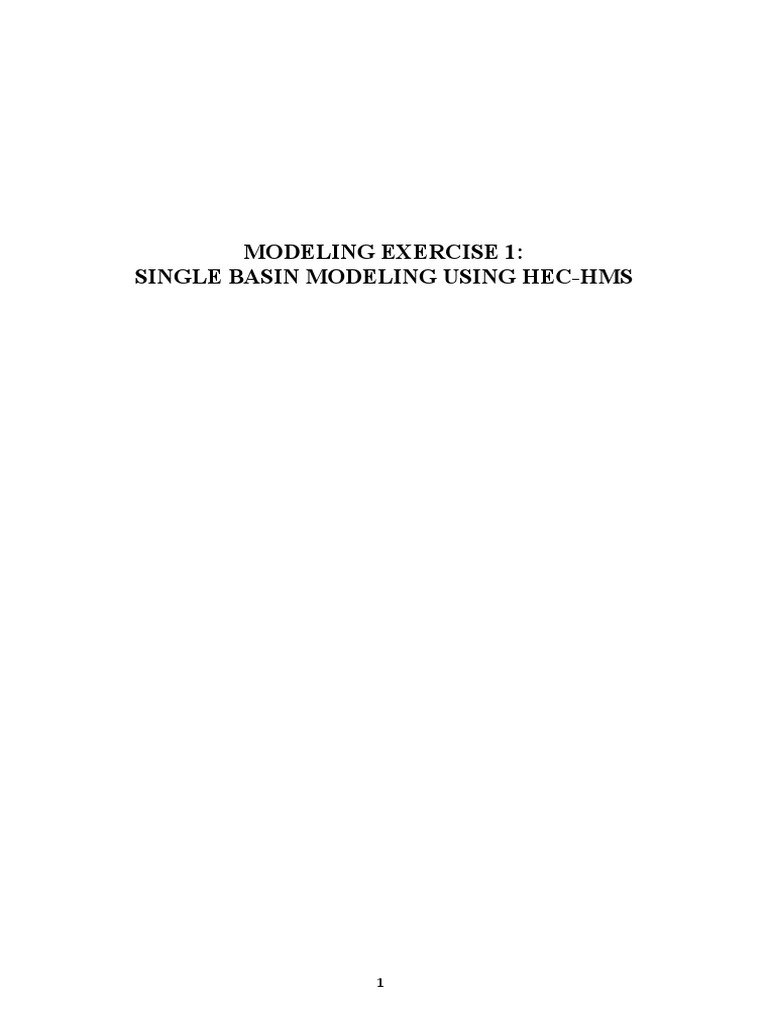HEC-HMS Single Basin Modeling Guide | PDF | Drainage Basin | Hydrology