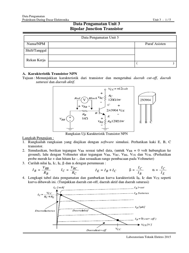 Unit 3 Bipolar Junction Transistor | PDF | Teknologi & Rekayasa