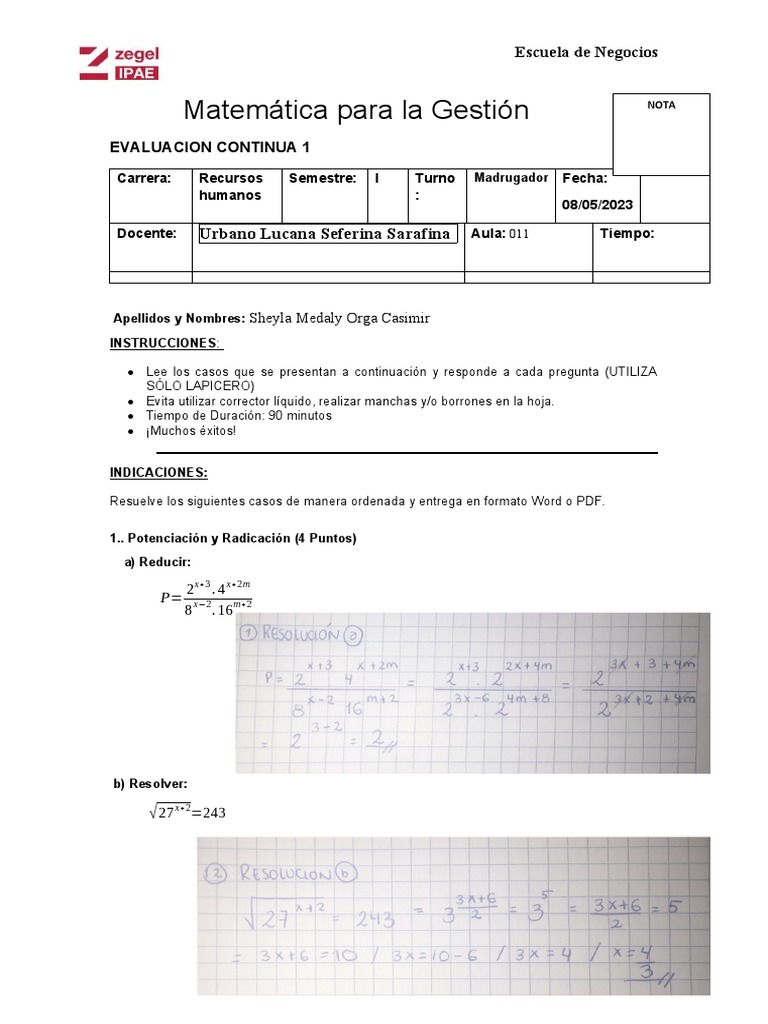 EVALUACIÓN CONTINUA 1 | PDF