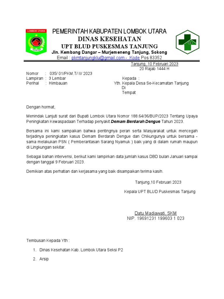 Surat Himbauan DBD | PDF | Pengembangan Diri