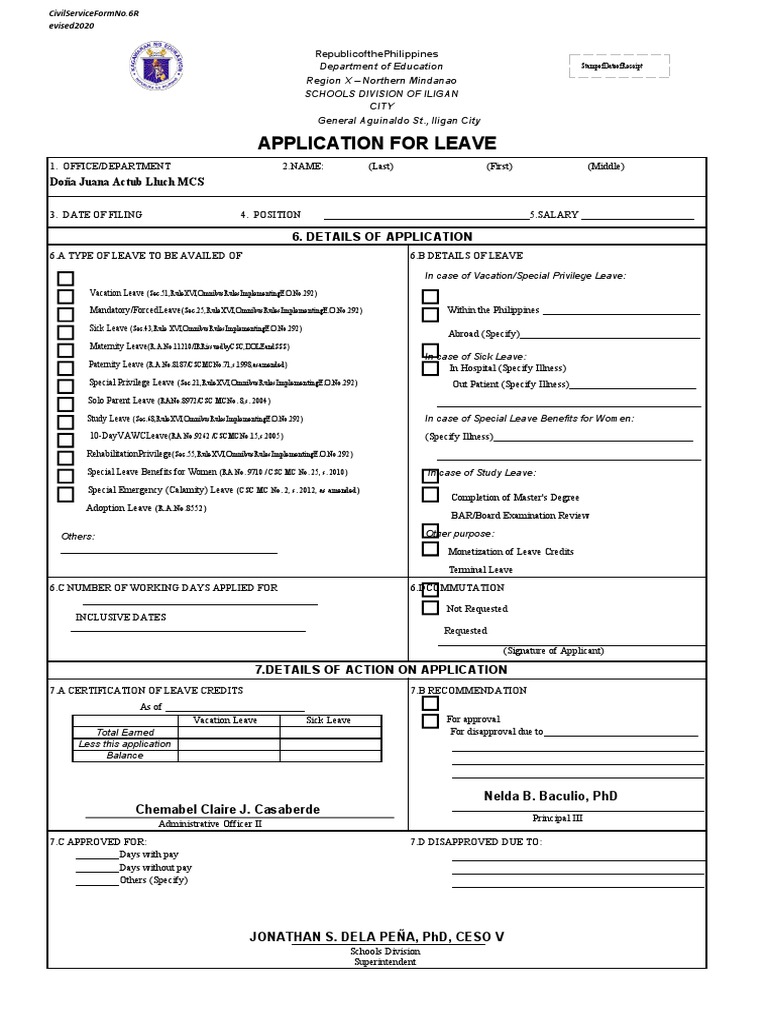 Iligan City Leave Application Form | PDF | Physician | Sick Leave