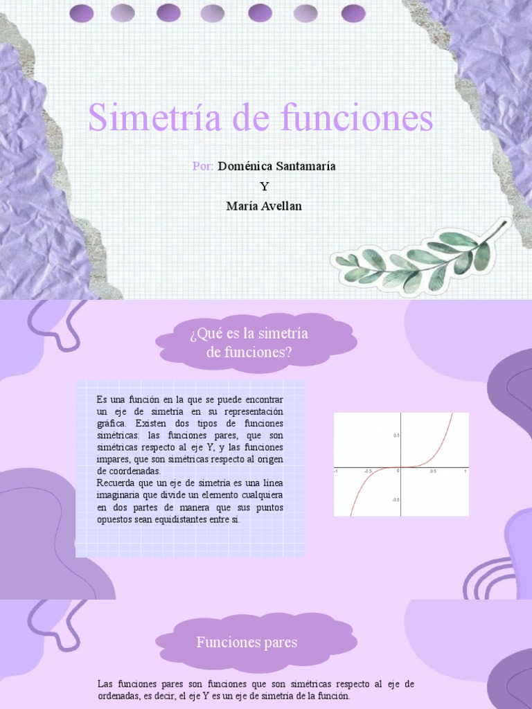 Simetría de Funciones | PDF | Función (Matemáticas) | Simetría