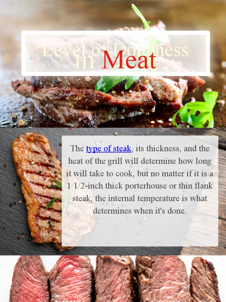 Understanding Meat Doneness Levels | PDF