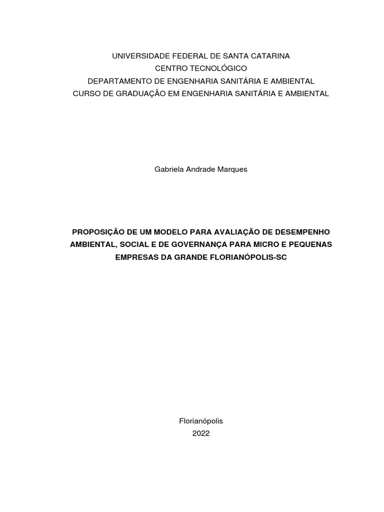 Modelo ASG para Microempresas em SC | PDF | Desenvolvimento sustentável ...