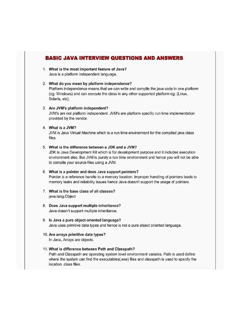 Java Interview Questions | PDF