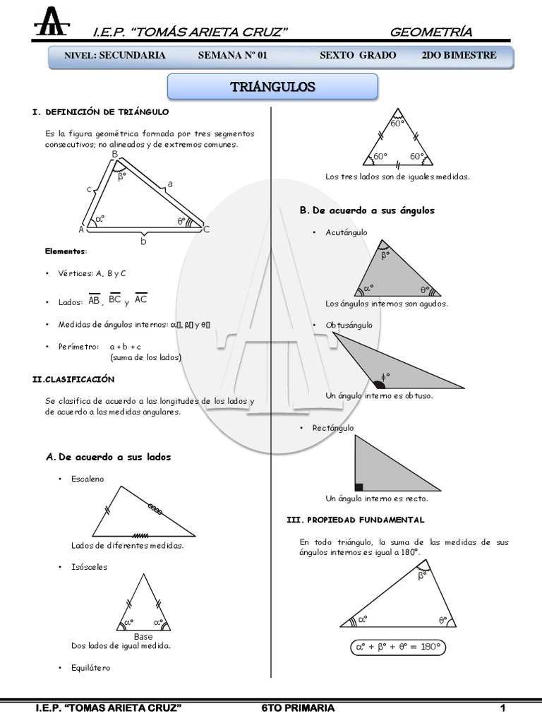 6to Geometría 2do Bimestre 2017 | PDF | Triángulo | Politopos