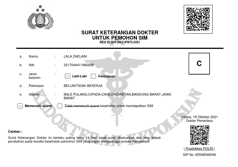 Surat Keterangan Dokter | PDF