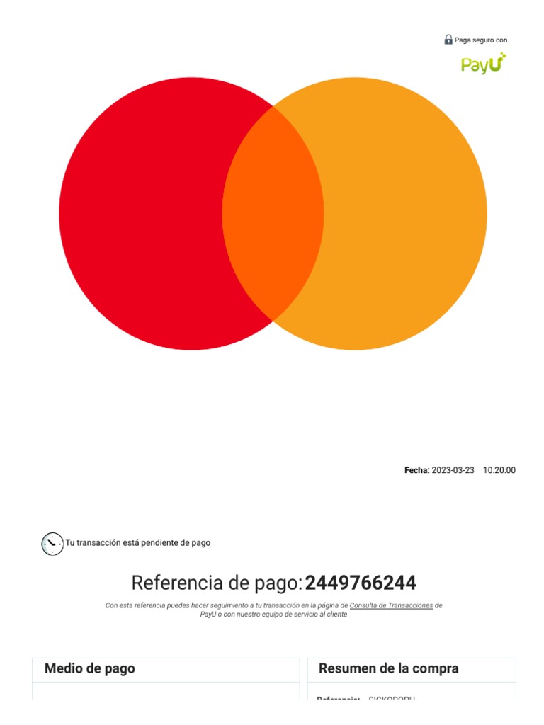 Transacción Pendiente de Pago PayU | PDF