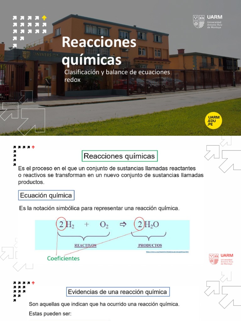 Semana 4 Reacciones Químicas Pdf