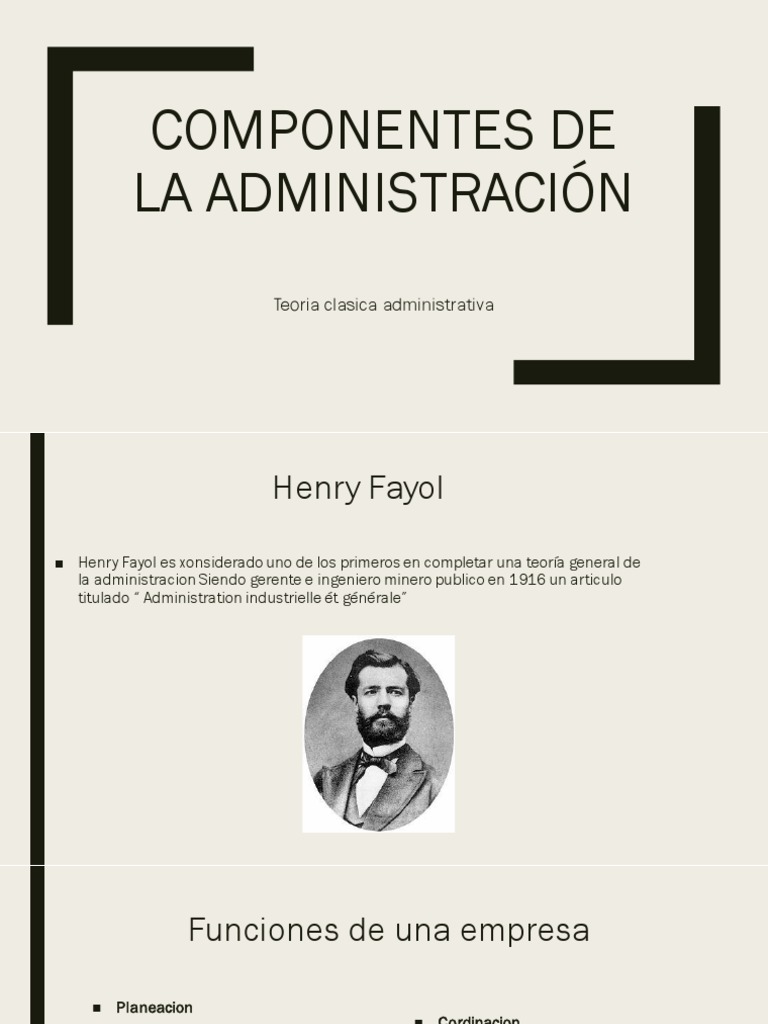 Teoría Administrativa de Henry Fayol | PDF | Relaciones personales ...