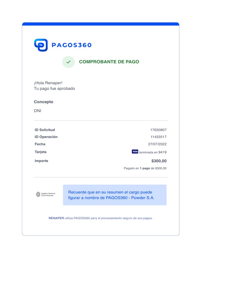 Tarjeta de Crédito PAGOS360 | PDF