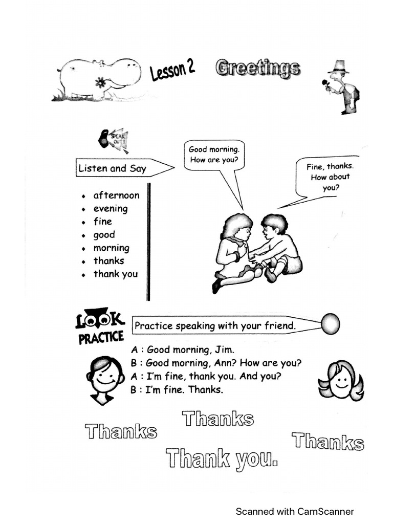 English Prathom 1 Lesson 2 | PDF