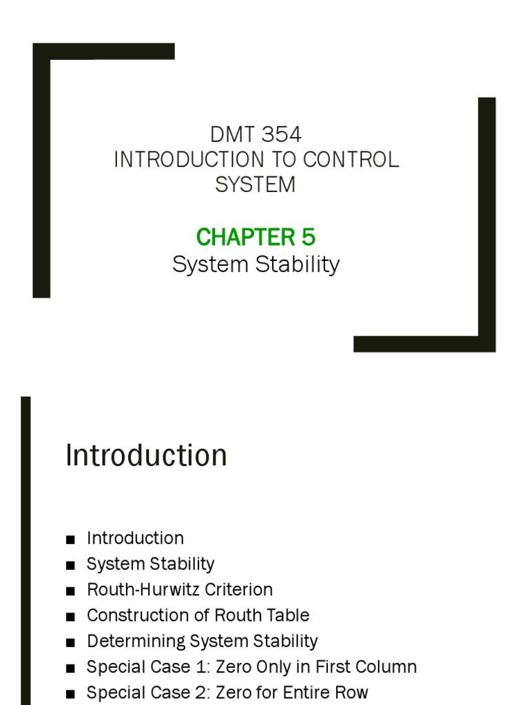 Chapter 5 - System Stability | PDF | Control Theory | Mathematics