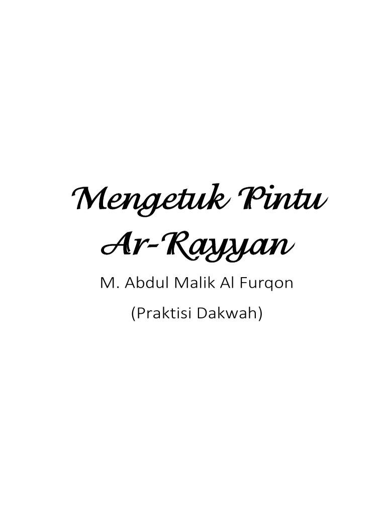 Mengetuk Pintu Ar Rayyan | PDF | Agama & Spiritualitas
