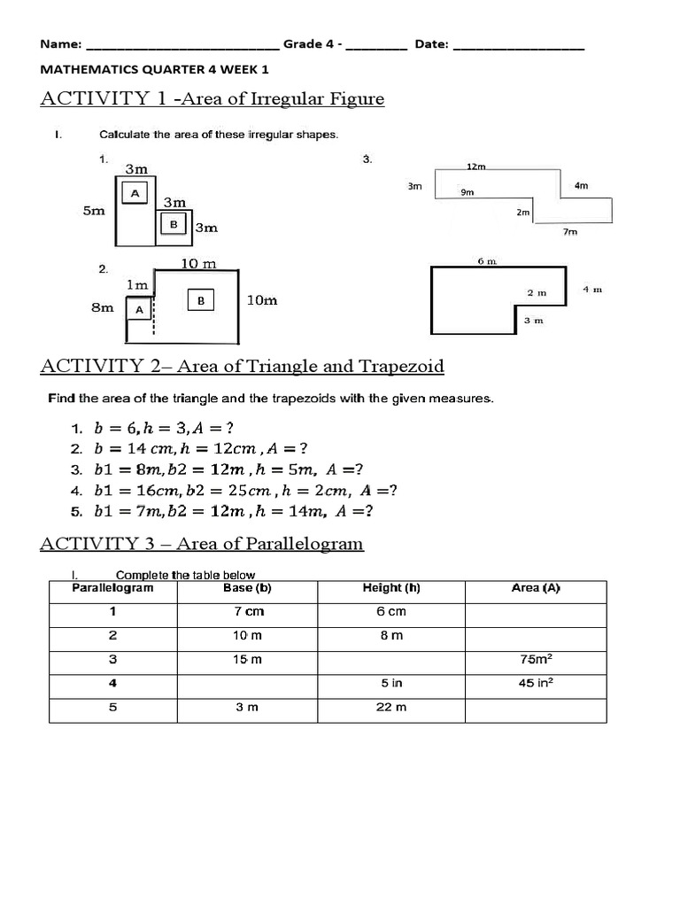Quarter 4 Home Based Activities | PDF