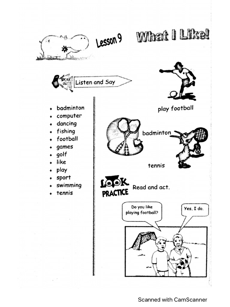 English Prathom 1 Lesson 9 | PDF