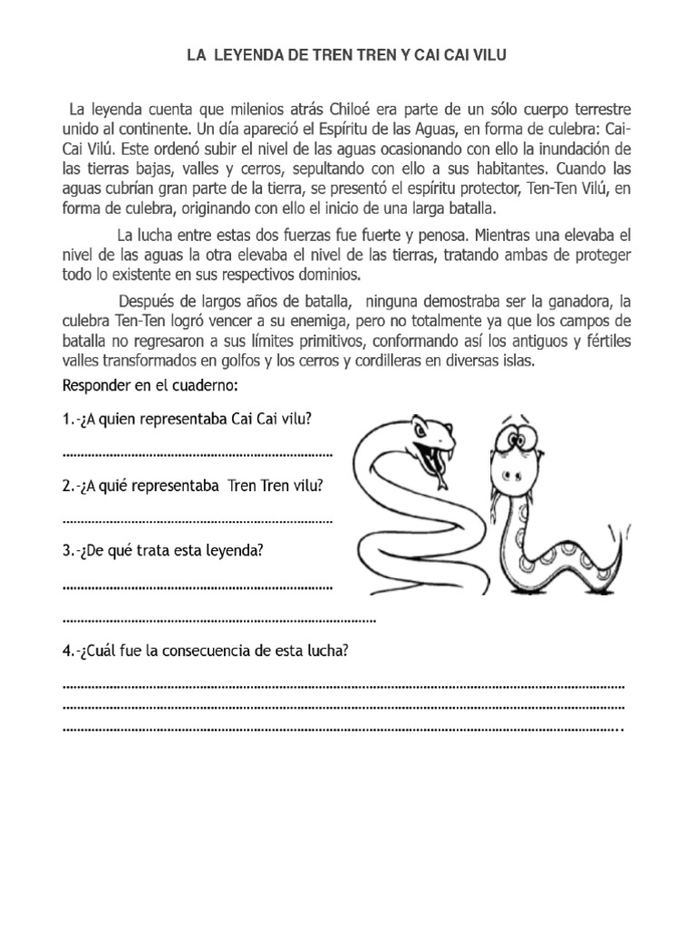 Leyenda Tren Tren y Kai Kai Vilu | PDF