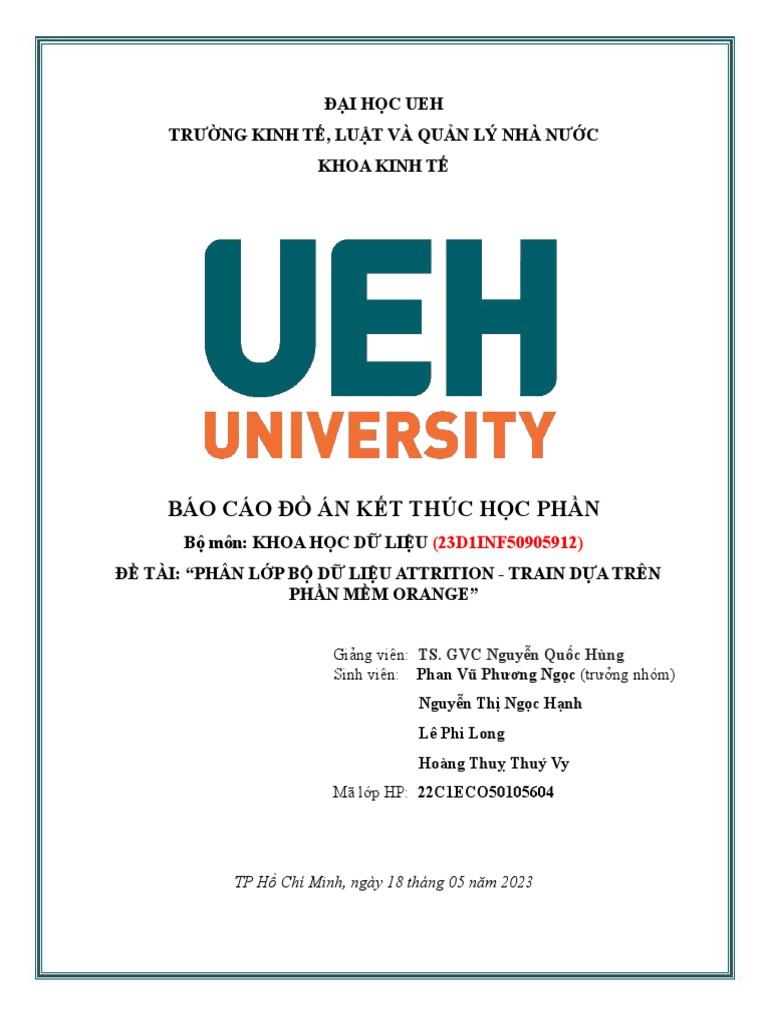 ĐỒ ÁN CUỐI KỲ MÔM KHDL | PDF