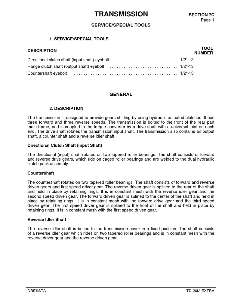 Dresta TD 20M 20 200 100 150 | PDF | Manual Transmission | Clutch