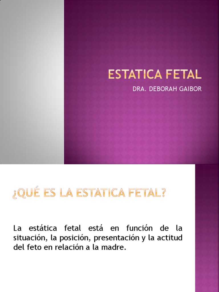 Estatica Fetal | PDF | Feto | Pelvis
