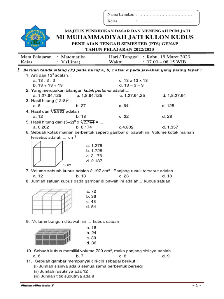 Soal Matematika Kelas 5 | PDF