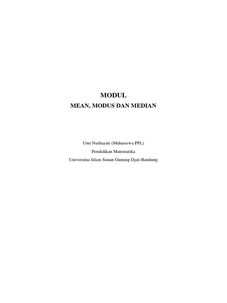 Modul Mean - Persentil | PDF