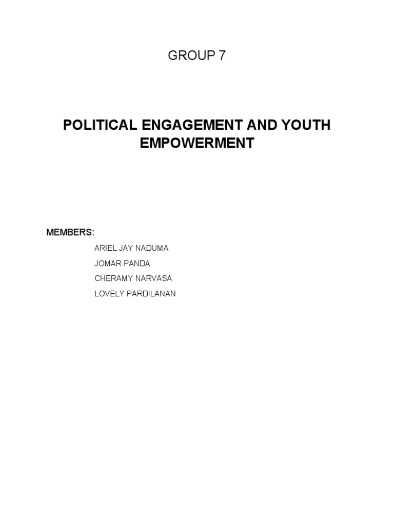 Political Engagement and Youth Empowerment | PDF | Youth | Governance