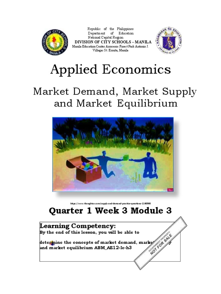 ABM-APPLIED ECONOMICS 12 - Q1 - W3 - Mod3 | PDF | Supply (Economics ...
