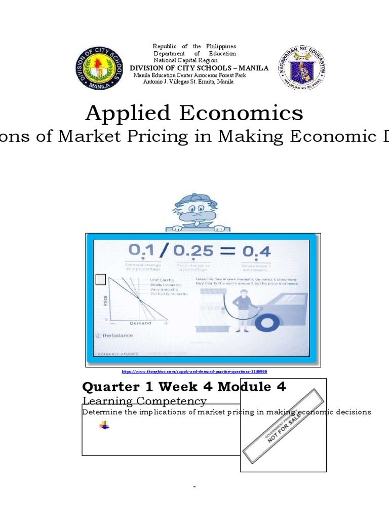 ABM-APPLIED ECONOMICS 12 - Q1 - W4 - Mod4.with Answer Key | Download Free PDF | Demand ...