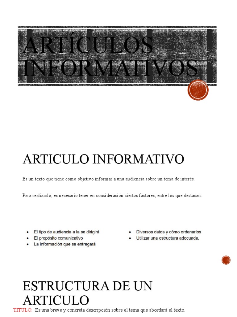 Artículos informativos (1) | PDF