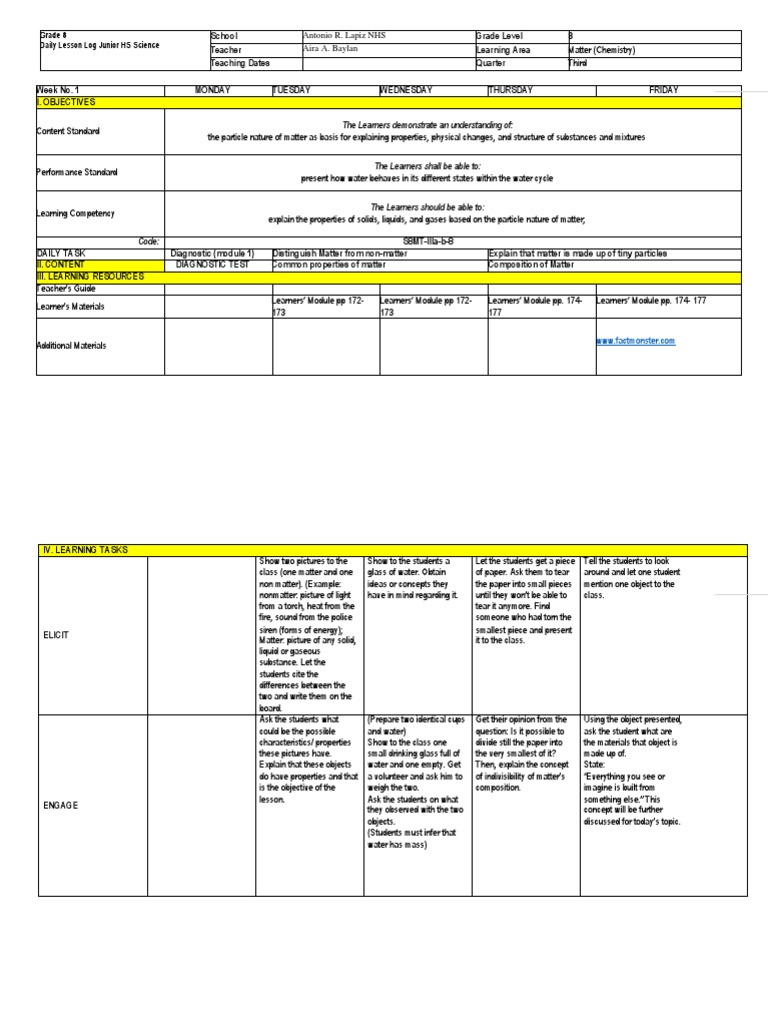 Grade 8 Guide | PDF | Matter | Atoms