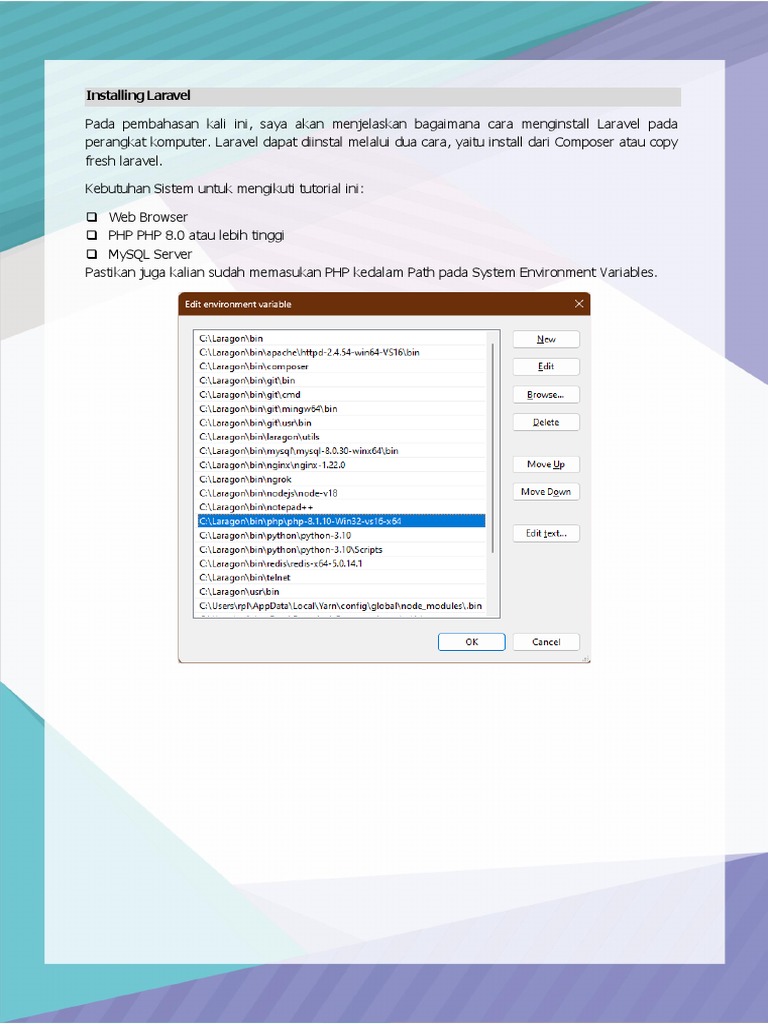 Instalasi Laravel 9 | PDF | Komputer