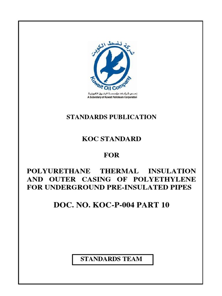Koc P 004 Part 10 Rev 2 | PDF | Pipe (Fluid Conveyance) | Polyurethane