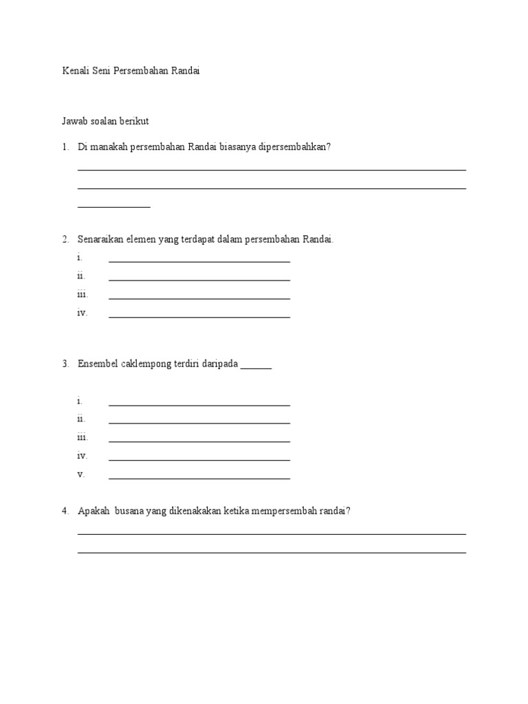 Kenali Seni Persembahan Randai | PDF