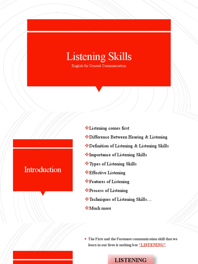 Listening Skills (English For General Communication) 1 | PDF ...