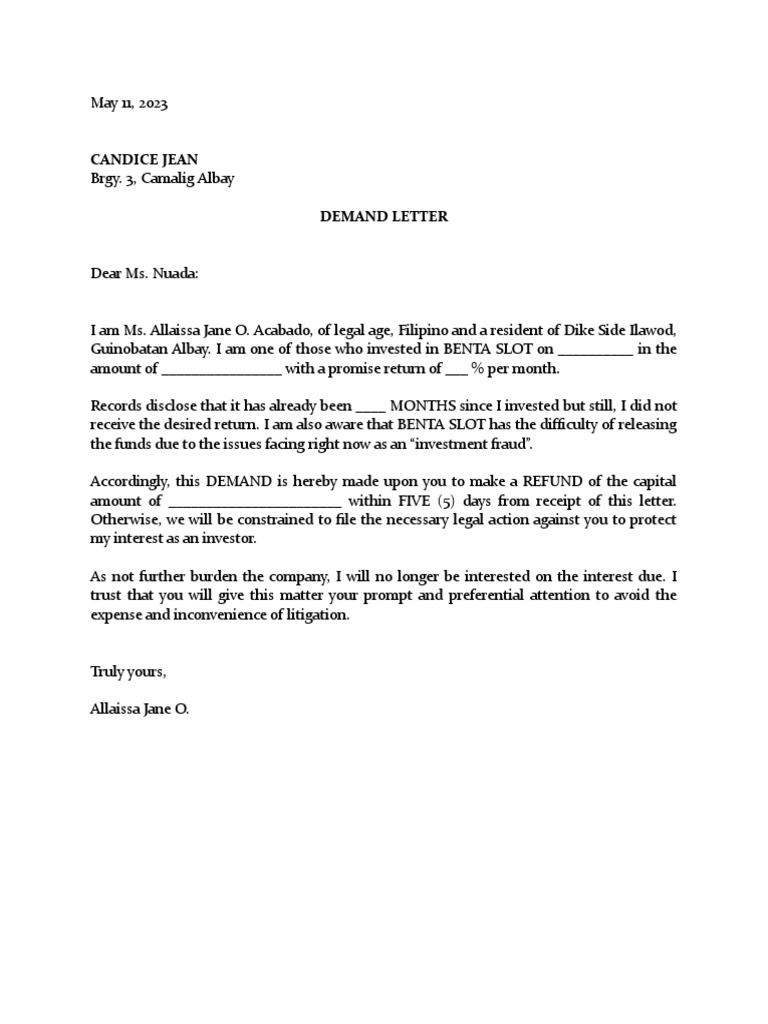 Demand Letter | PDF