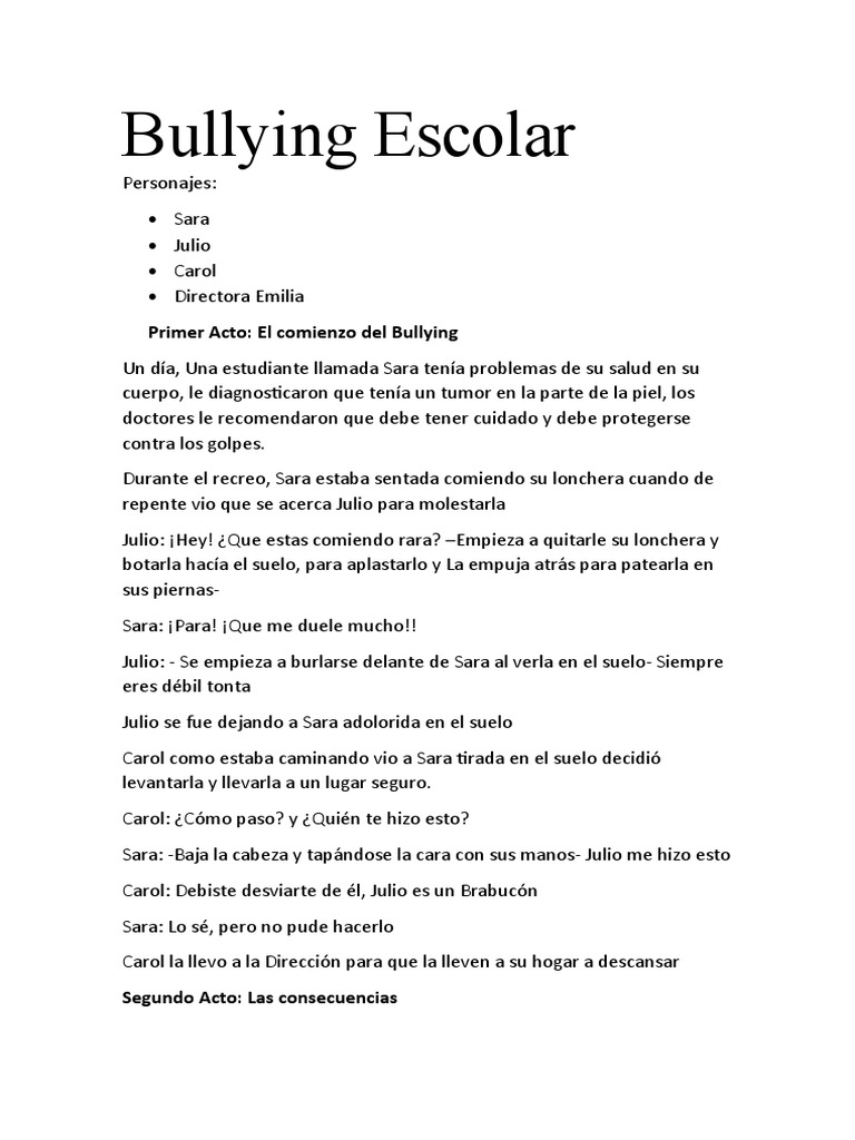Bullying Escolar | PDF